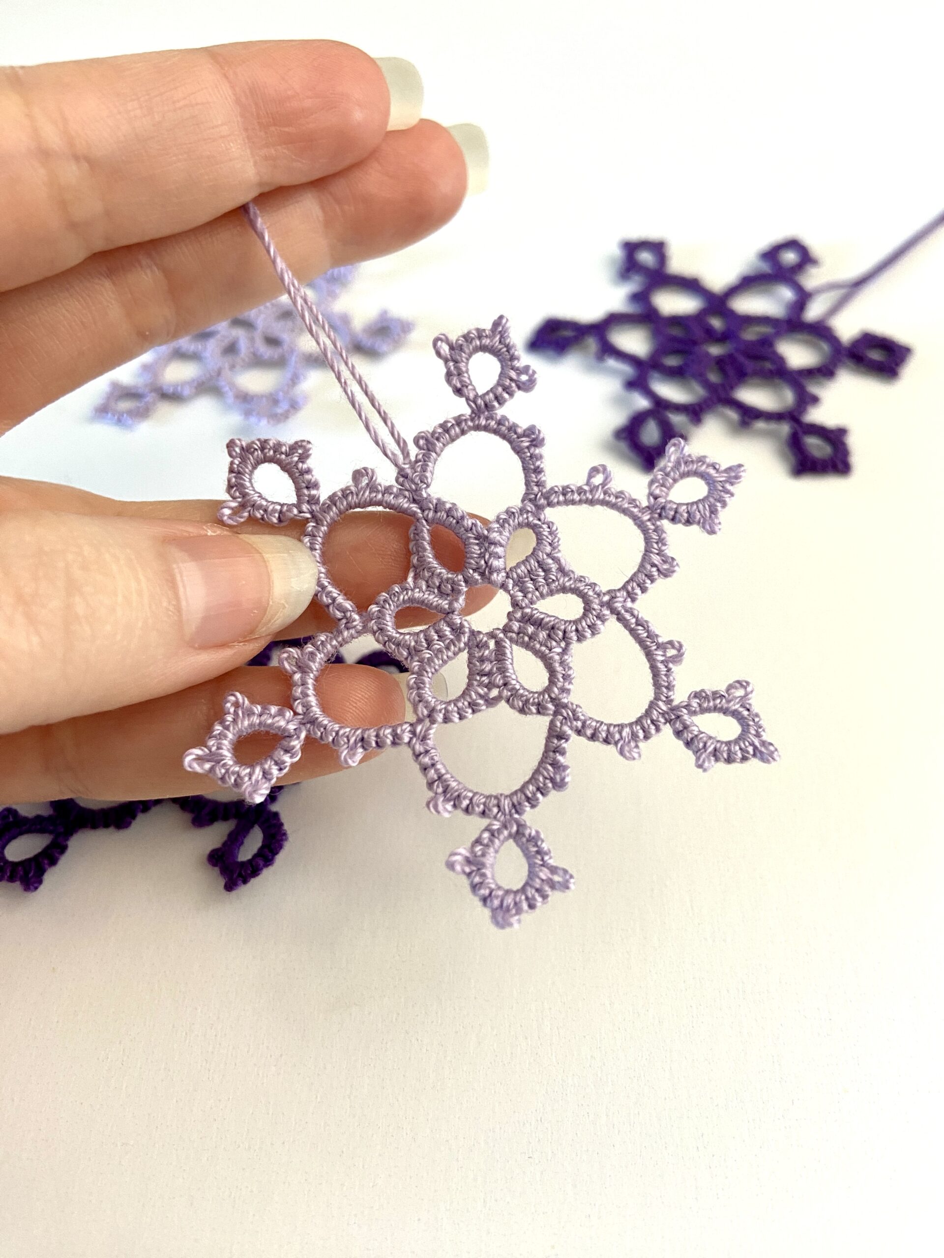 Free Elegant Snowflake Ornament Tatting Pattern - NeedlesnBeadsnSweetasCanbe
