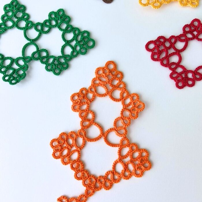 Free Fall Oak Leaf Tatting Pattern and Diagram - NeedlesnBeadsnSweetasCanbe