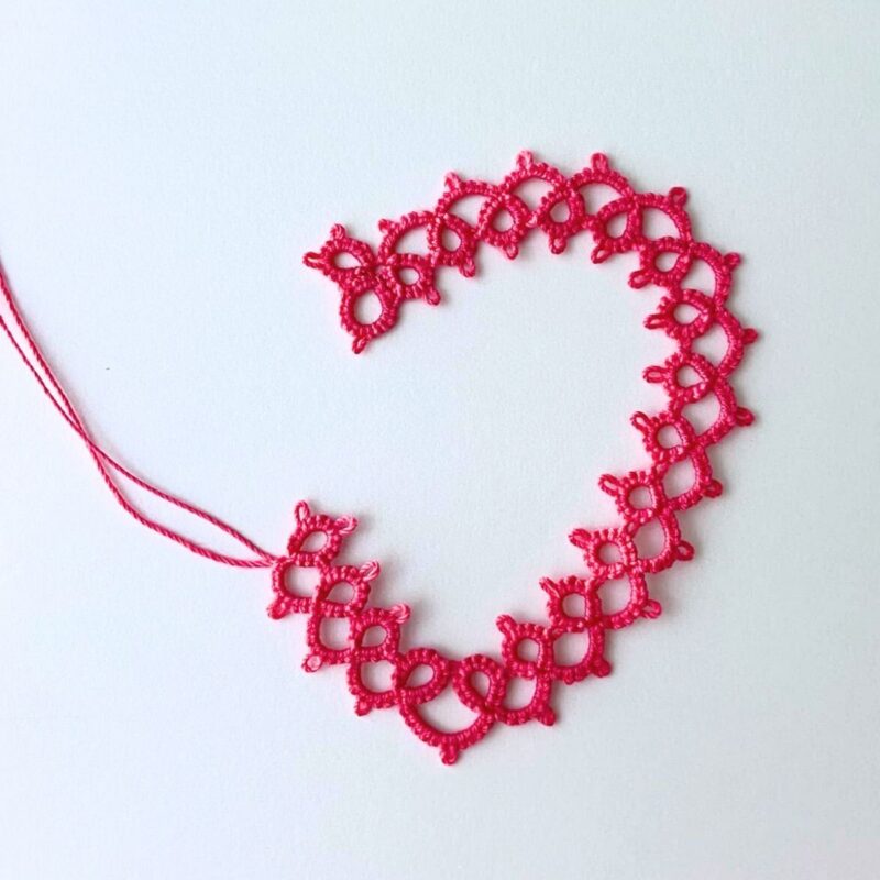Free and Easy Heart Tatting Pattern and Diagram ...