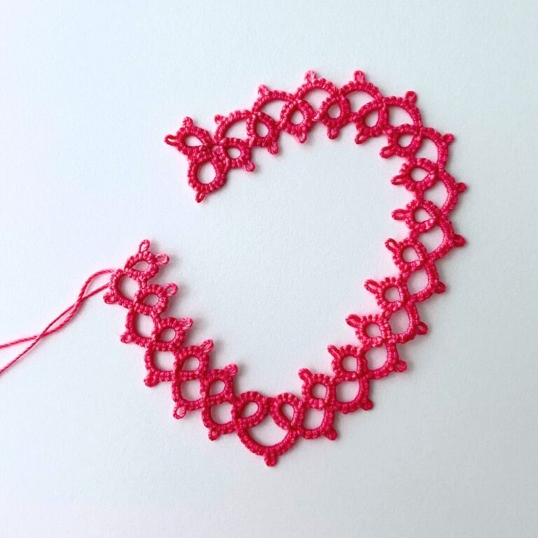Free and Easy Heart Tatting Pattern and Diagram ...