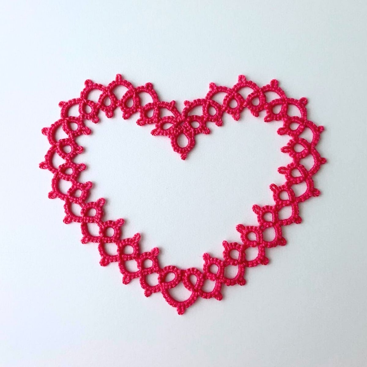 Free and Easy Heart Tatting Pattern and Diagram ...